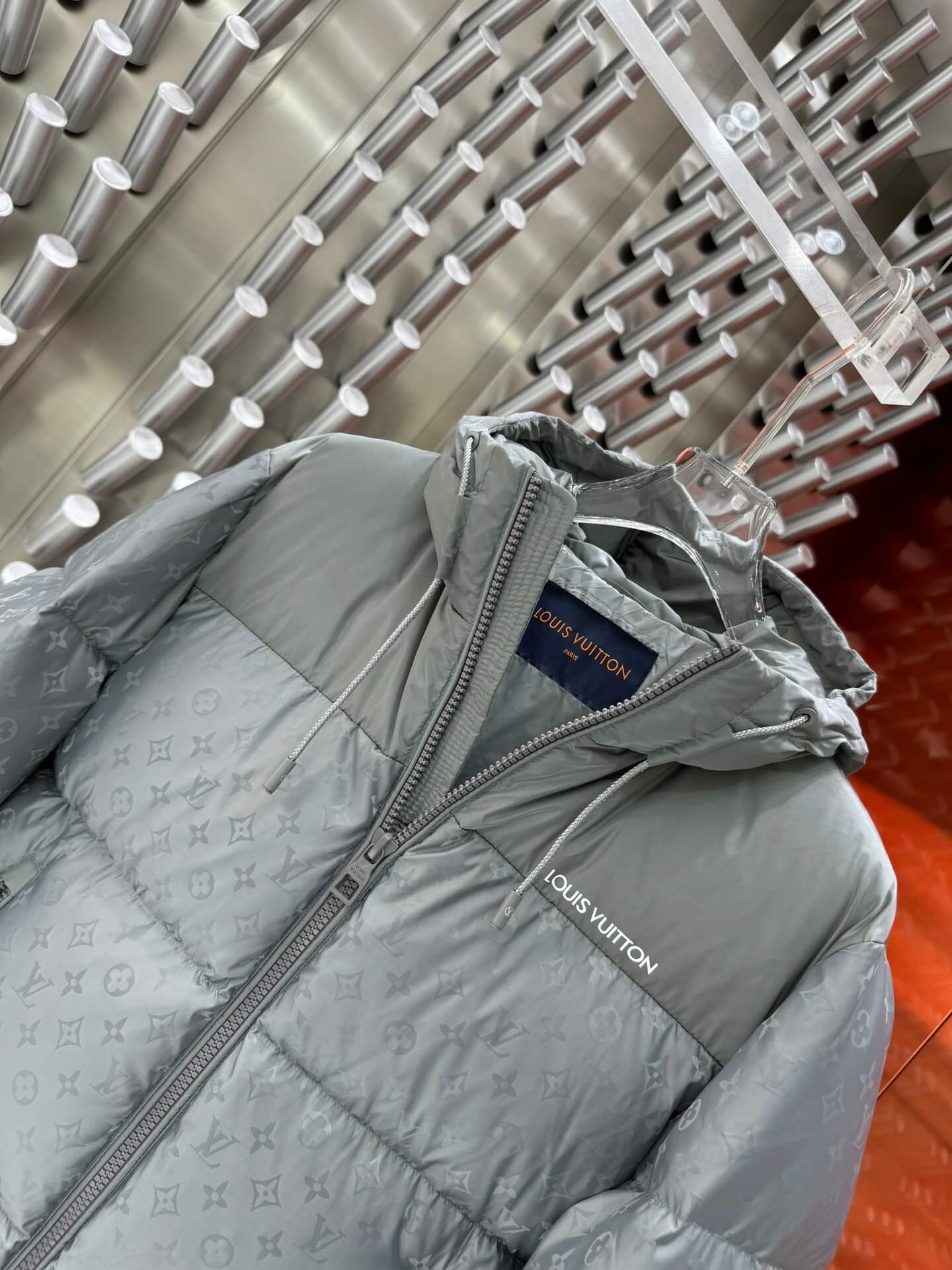 Louis Vuitton LV Monogram Gray Puffer Jacket - Hollo