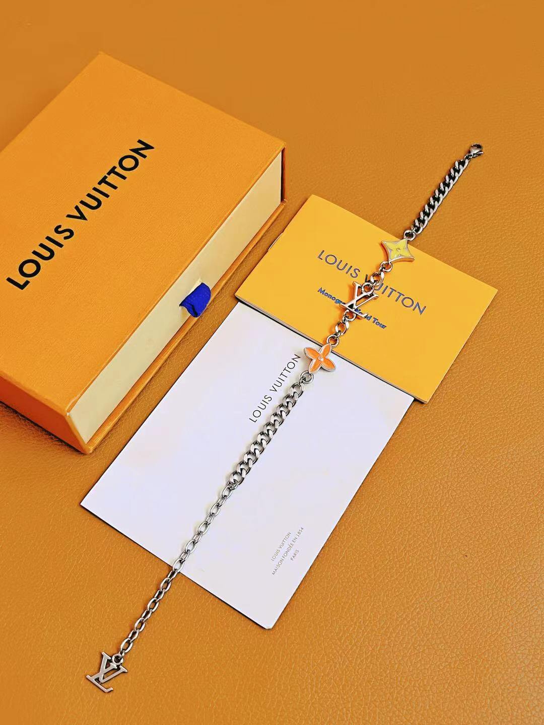 Louis Vuitton LV Spike Bracelet ‘Orange Yellow” - Hollo