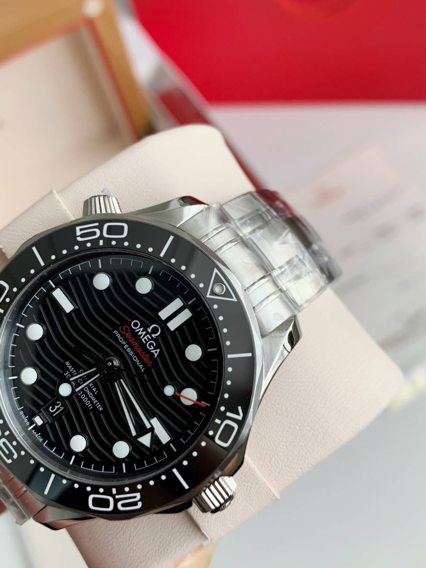 Omega Seamaster Diver 300M Co-Axial Master Chronometer Black Ceramic ...