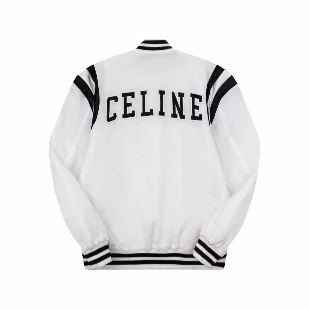 Celine Satin Varsity Jacket - Hollo