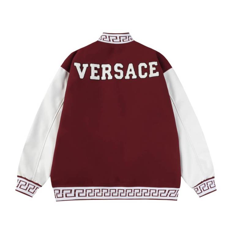 Donatella Red Versace Varsity Jacket - Hollo