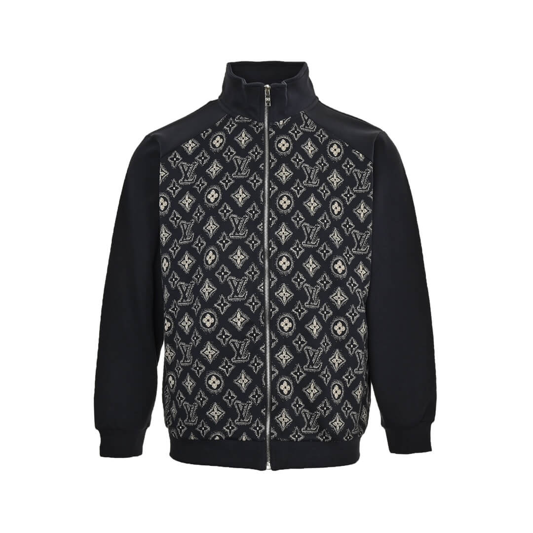 Louis Vuitton LV Navy Blue Technical Cotton Zipped Track Top - Hollo