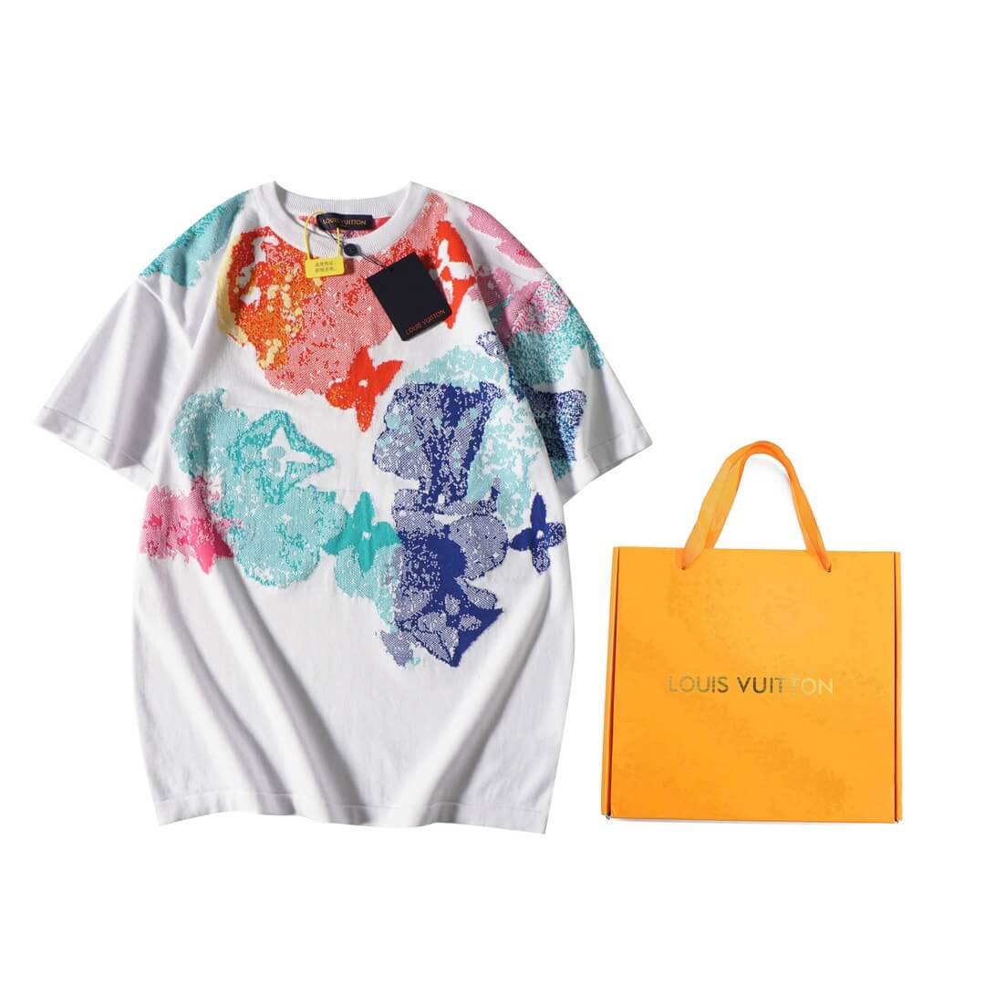 Louis Vuitton LV × Virgil Abloh White Watercolor Monogram Cotton T ...