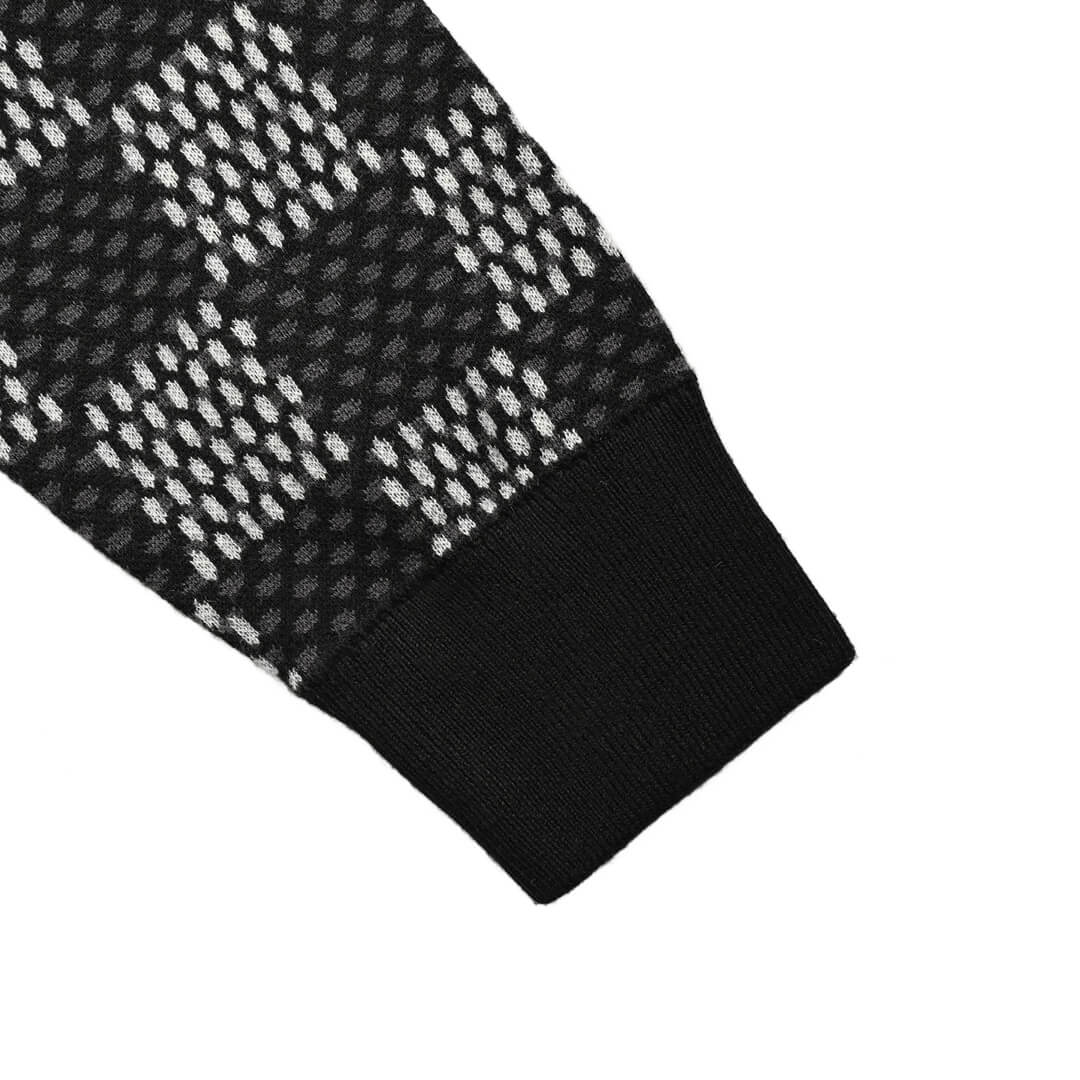 Louis Vuitton LV Washed Black Damier Wool Crewneck Sweater - Hollo