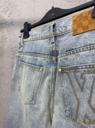 Louis Vuitton LV Blue Wide Leg Fit Denim Trousers - Hollo