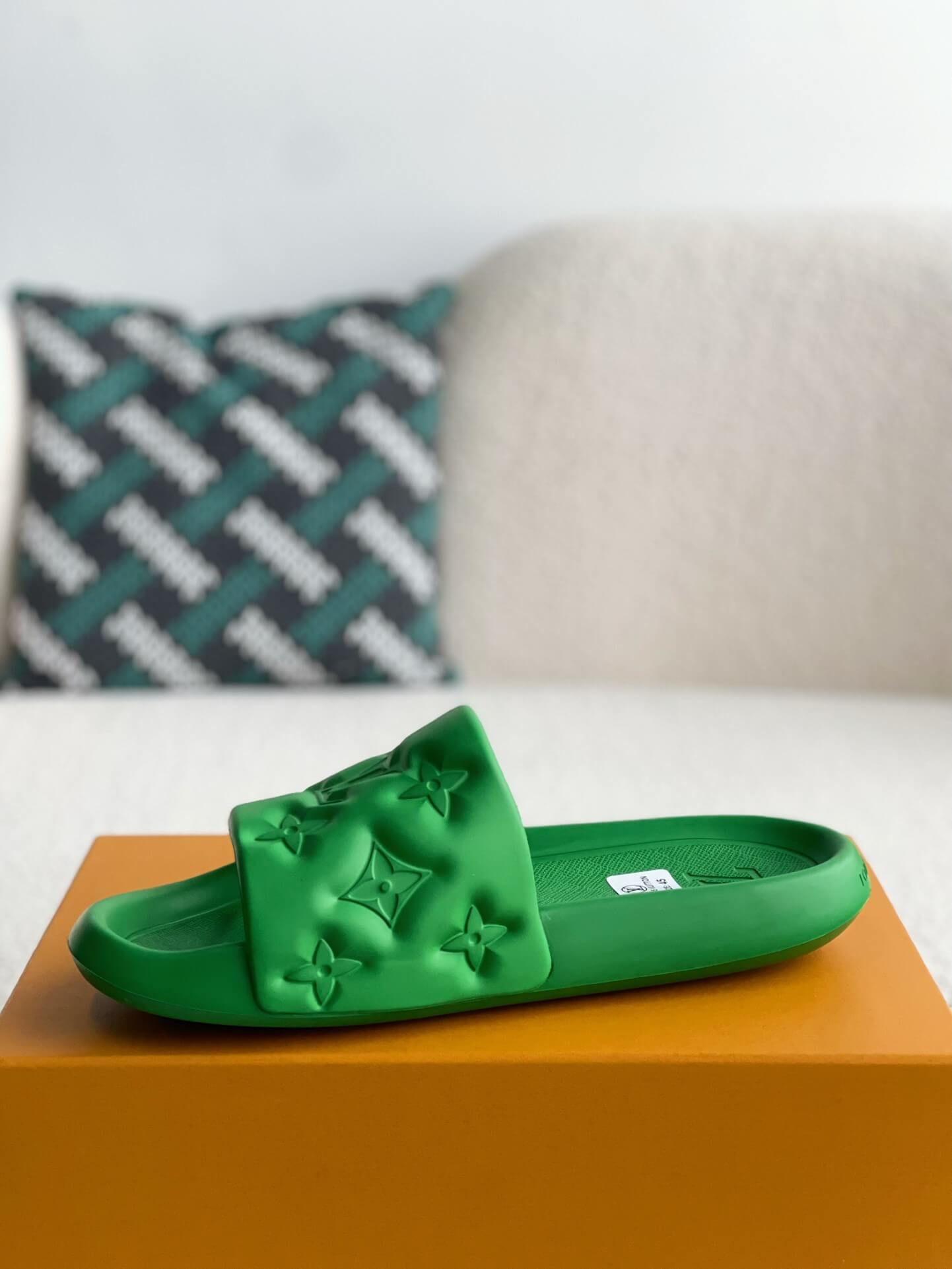 Louis Vuitton LV Green Waterfront Mule Slides - Hollo